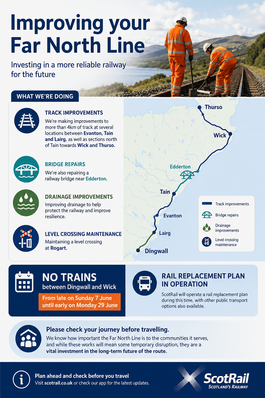 ScotRail works June 2026 - Ardross Community